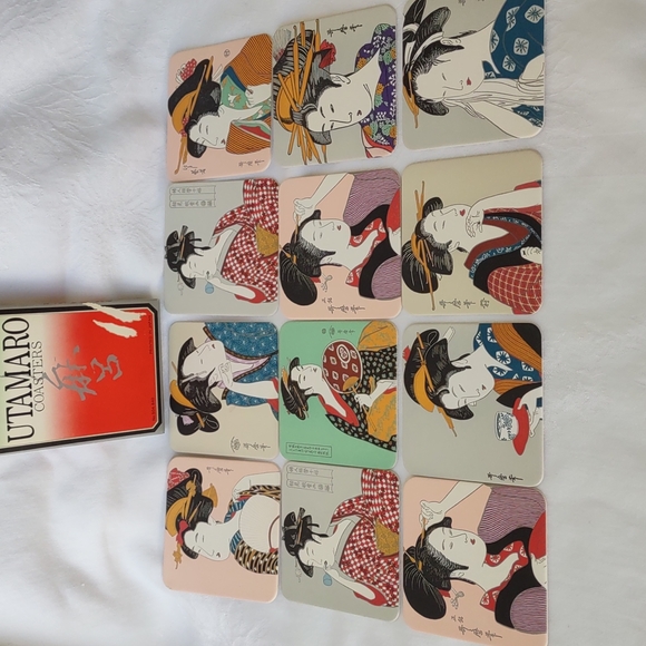 Ukiyoe | Accents | Vintage Ukiyoe Japanese Coasters By Utamaro | Poshmark